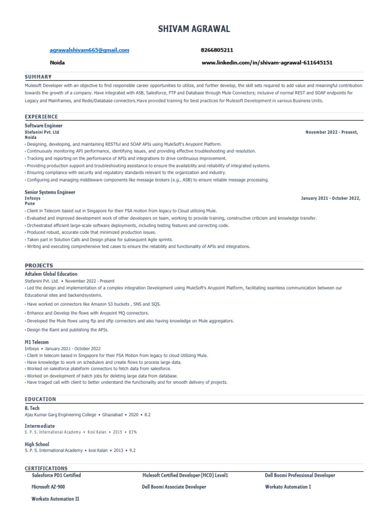 Shivam Resume | Download Free PDF | Reliability Engineering | Cloud ...