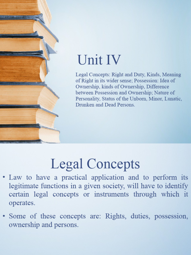 Unit IV | PDF | Possession (Law) | Mortgage Law