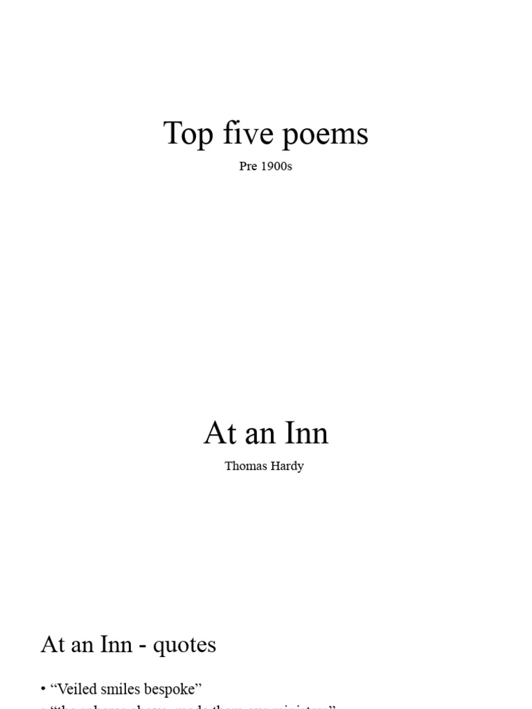 Top Five Poems | PDF | Poetry