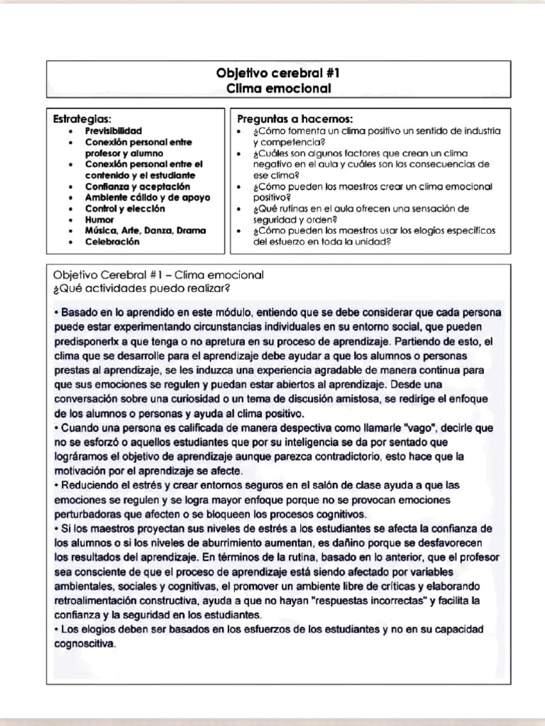 Clima Emocional | PDF | Las emociones | Aprendizaje