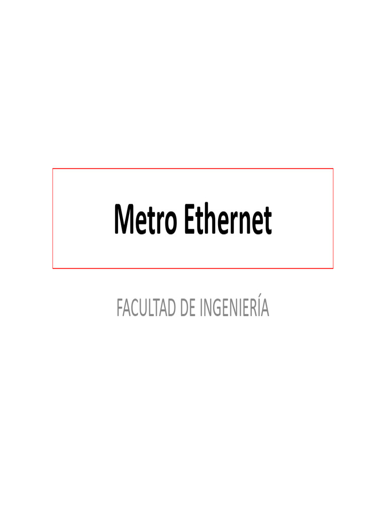 MetroEthernet 2015N | PDF | Ethernet | Redes