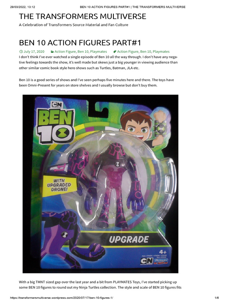 Ben 10 Action Figures Part#1 - The Transformers Multiverse | PDF