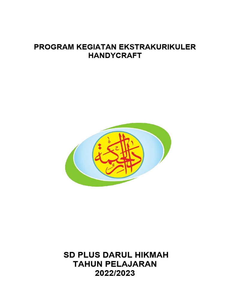 PROGRAM KEGIATAN EKSTRAKURIKULER Handycraft | PDF