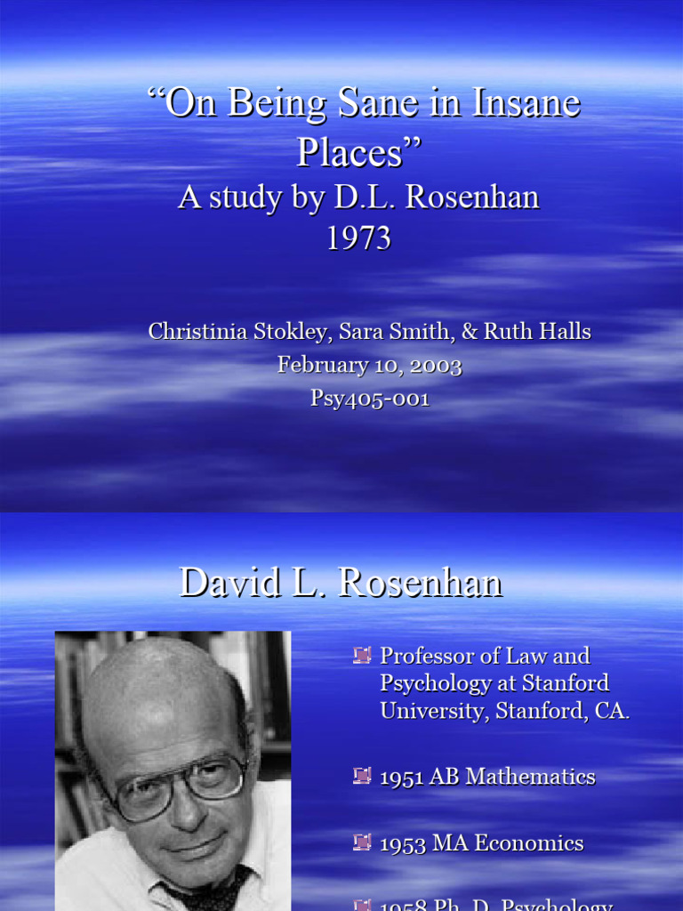 Rosen Han | PDF | Abnormal Psychology | Mental Health