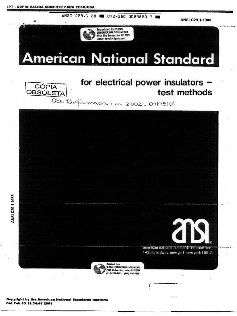 Ansi C29.1 - CS | PDF