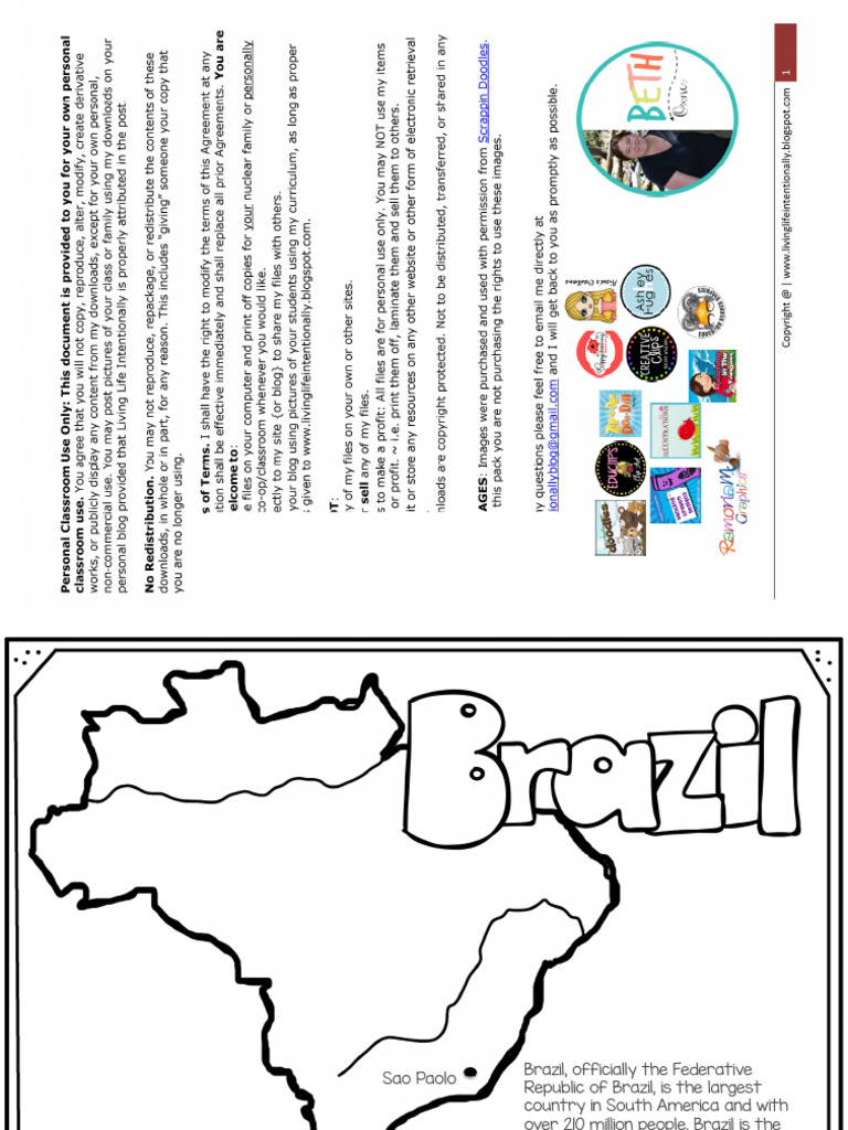 Brazil Coloring Pages | PDF