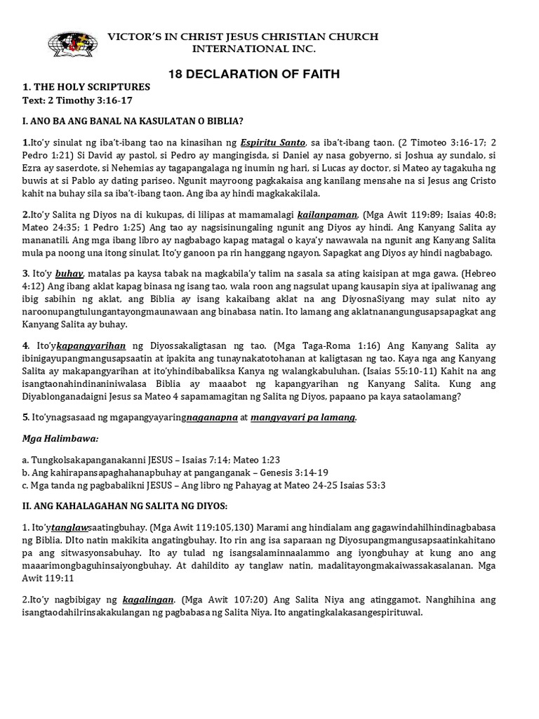 18-DECLARATION-OF-FAITH-3 | PDF