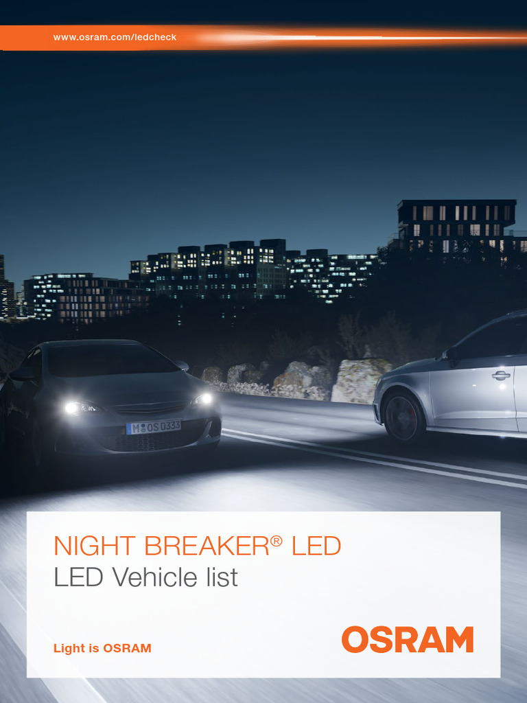 LED Night Breaker H7 Vehicle List (EN) | PDF | Headlamp | Automotive ...