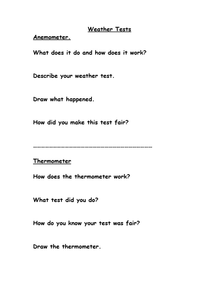 Weather Tests | PDF