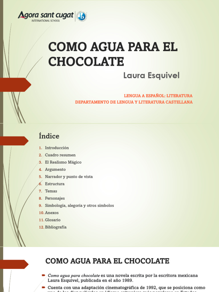 Análisis de "Como agua para chocolate" | PDF | Receta