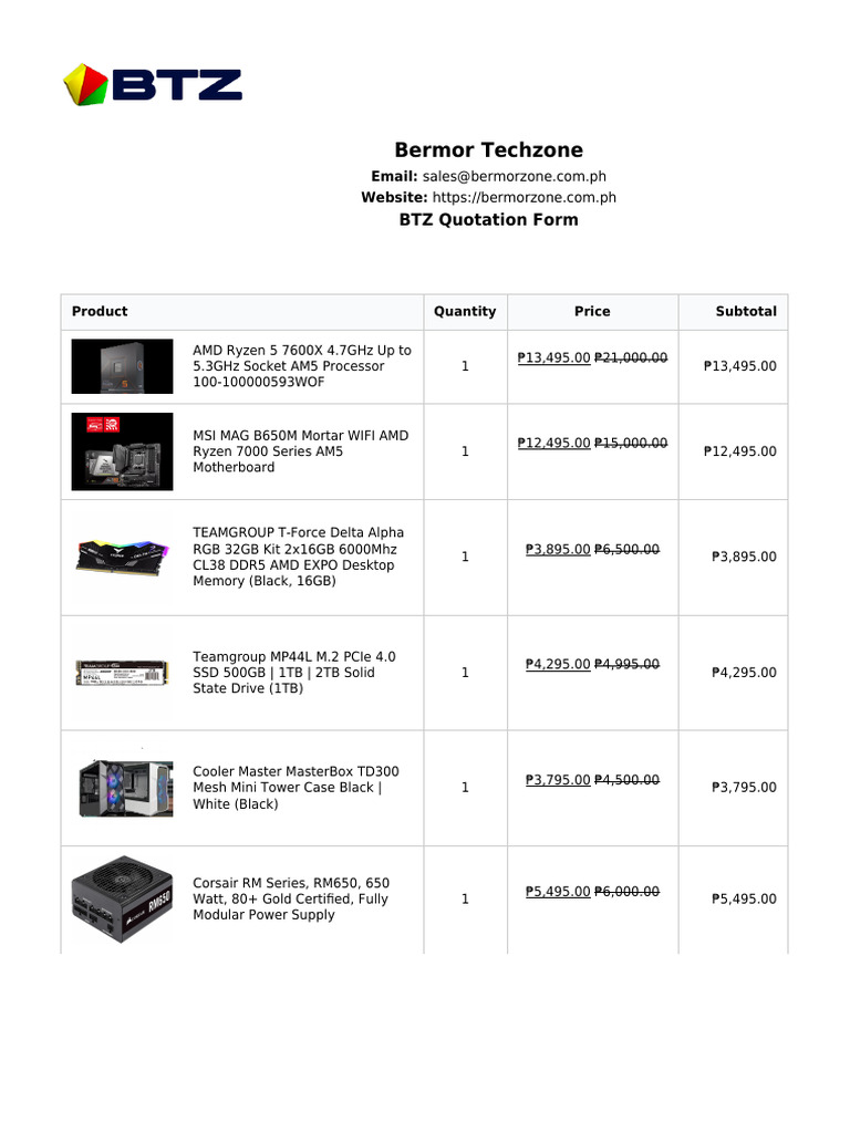 Product Builder | PDF | Personal Computing | Computer Hardware