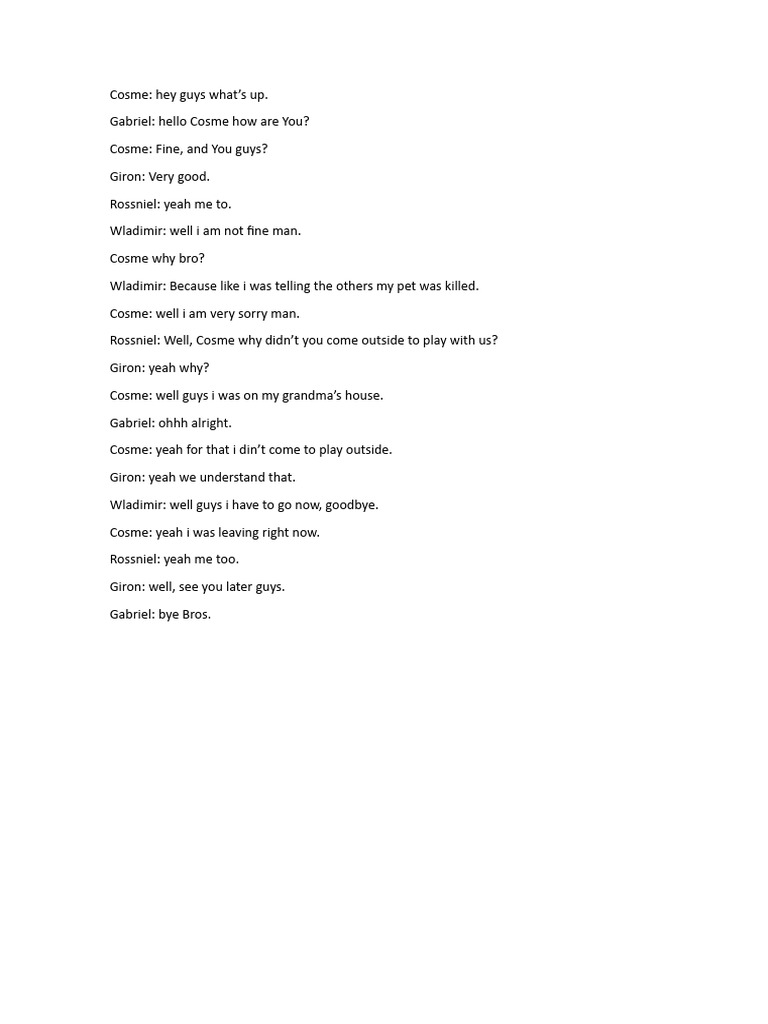 Casual Chat Among Friends | PDF