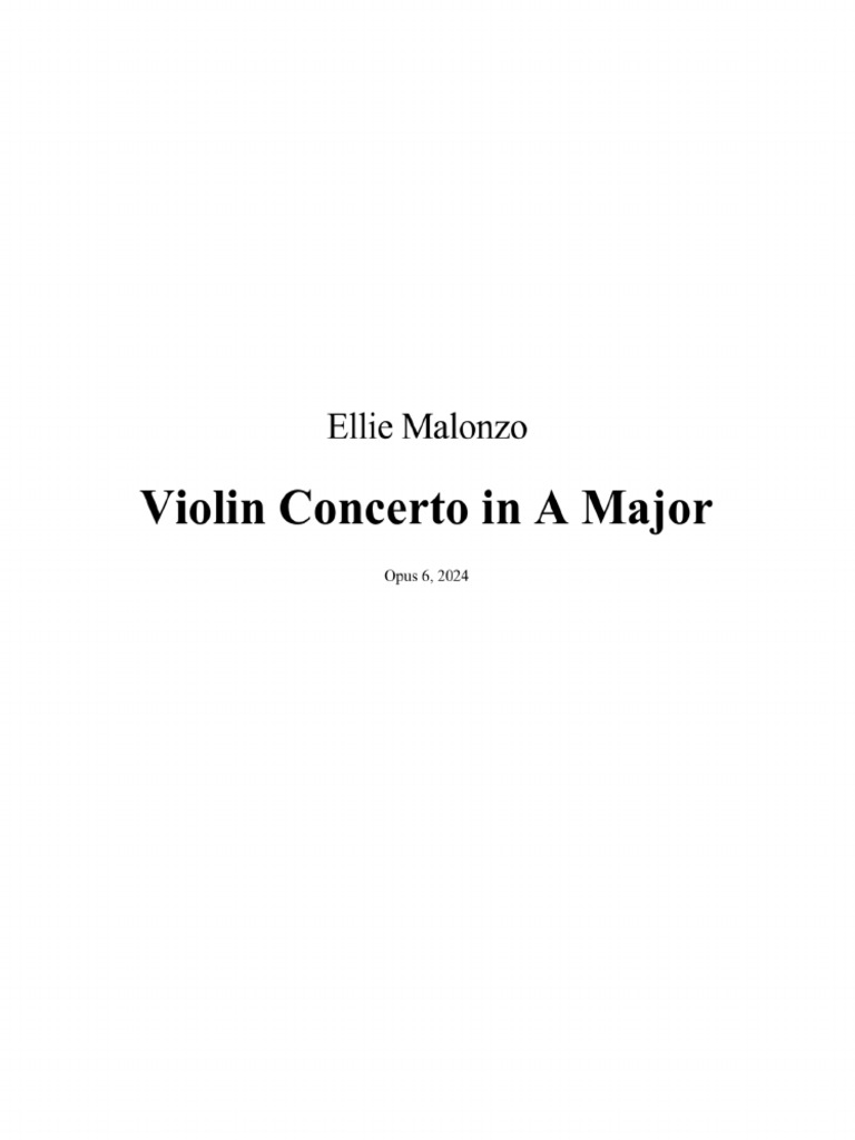 Ellie Malonzo - Concerto 3 VIOLIN II | PDF