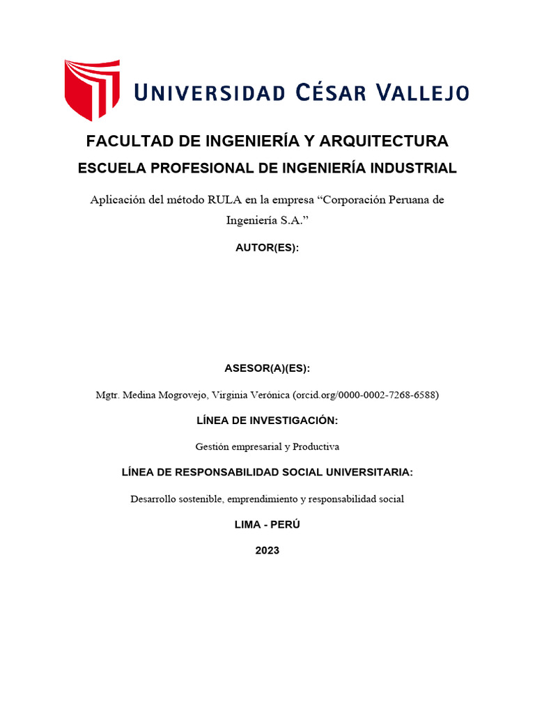 Ergonomía Informe Final | PDF | Factores humanos y ergonomía | Business
