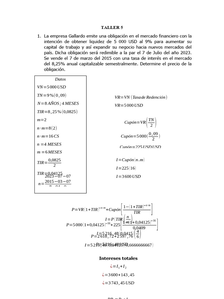 Taller 5 Mate | PDF | Economias