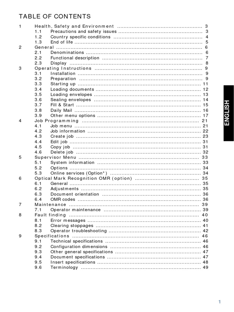 Machine Operation Guide | PDF | Ac Power Plugs And Sockets | Waste
