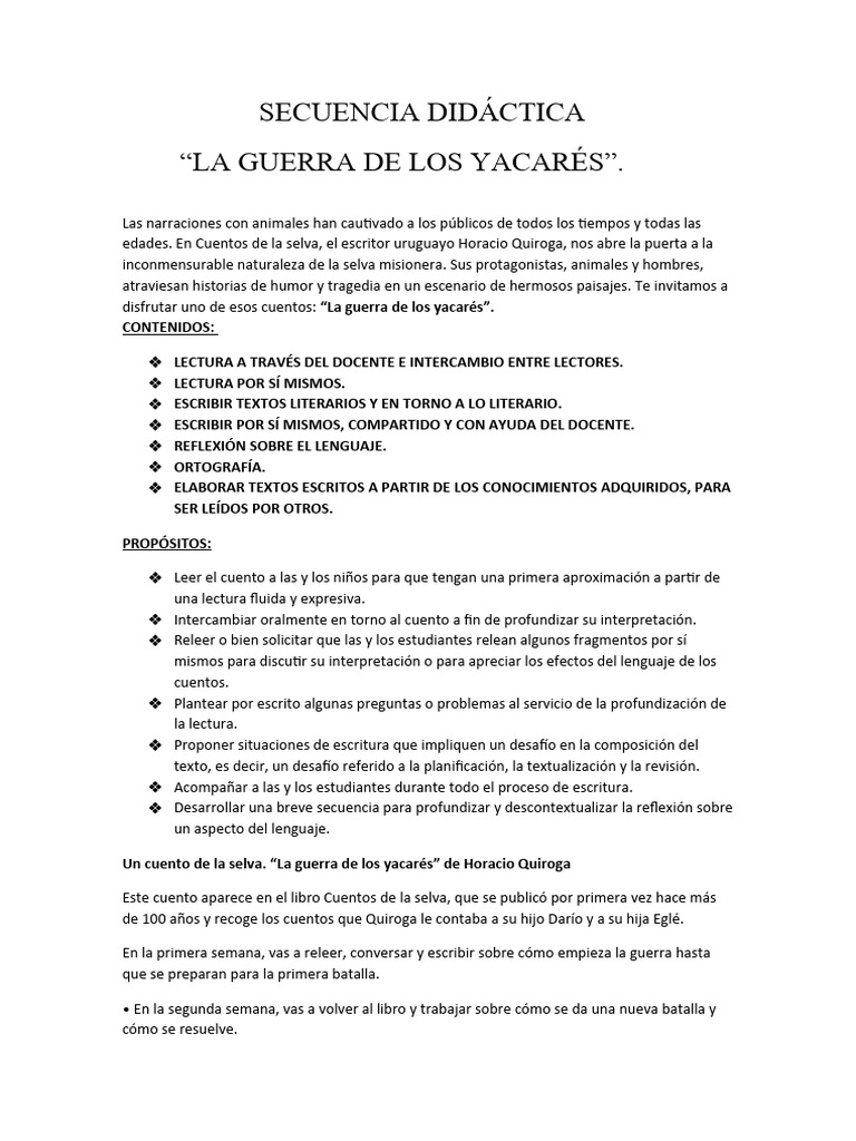 La Guerra de Los Yacarés | PDF