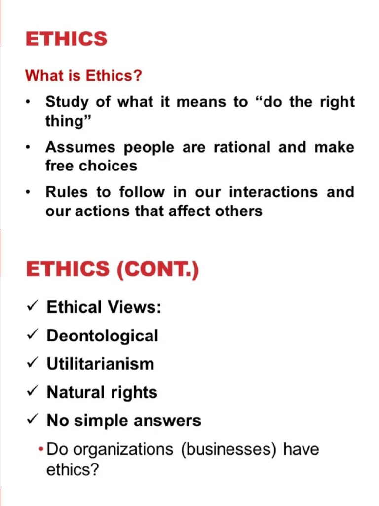 Ethics Basics | PDF