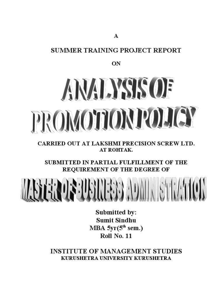 Analysis of Promotion Policy | Promotion (Marketing) | Sales