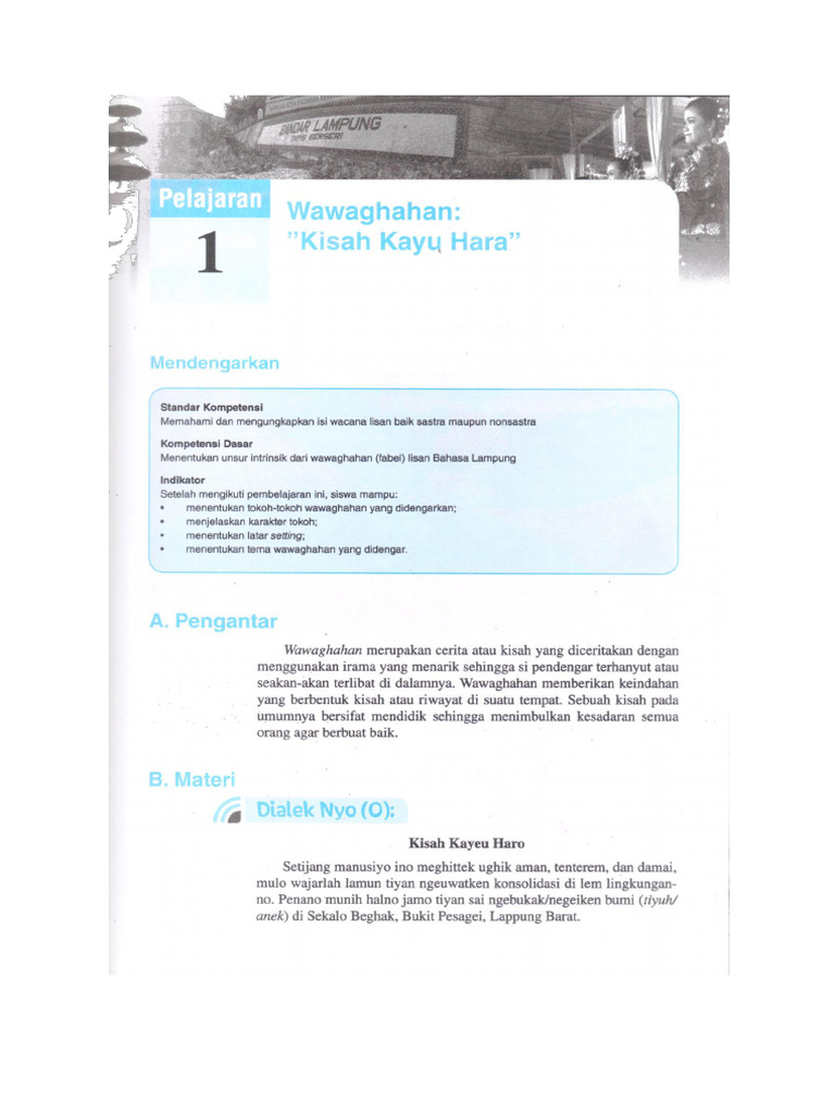 Materi Bahasa Lampung 1 | PDF