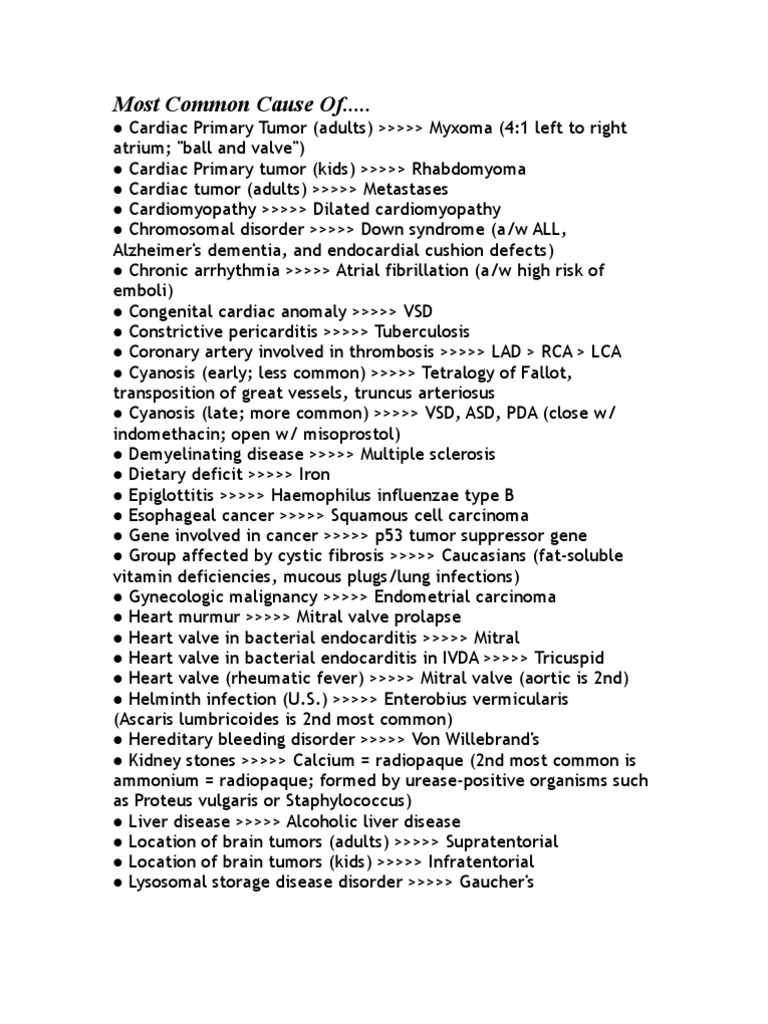 Most Common Pathology | PDF | Heart Valve | Heart