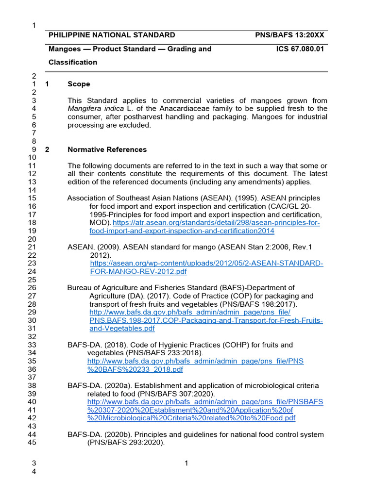 Working Draft PNS Mango - April 11 | PDF | Nutrients | Vitamin
