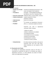Inventario Dependencia Emocional Ide | PDF | Validez (Estadísticas) | Sicología