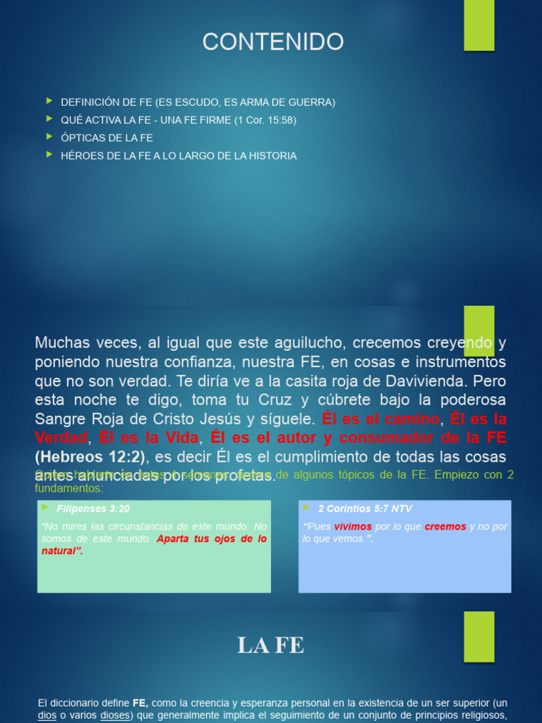 La Fe: Escudo y Arma Espiritual | PDF | Fe | Dios