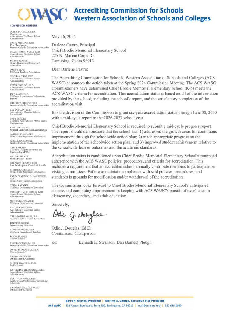 Wasc Accreditation | PDF