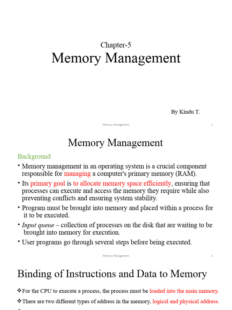 CH 5 | Download Free PDF | Computer Data Storage | Process (Computing)