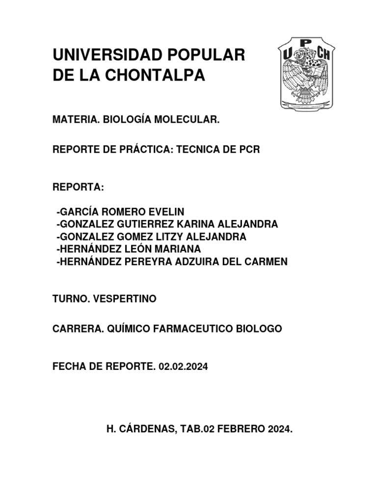Practica Pcr 1 | PDF | Reacción en cadena de la polimerasa | Biología Molecular