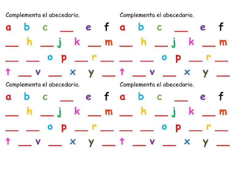 Completa El Abecedario | PDF