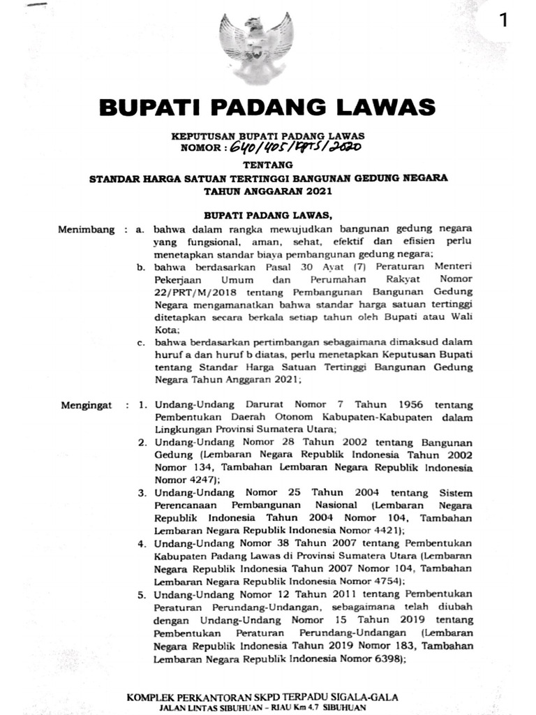 2020 SK HSBGN Padang Lawas | PDF