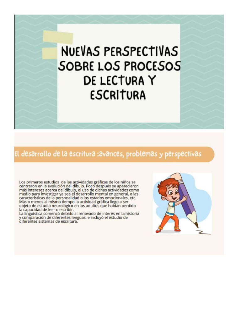 Nuevas Perspectivas Sobre Los Procesos de Lectura y Escritura | PDF