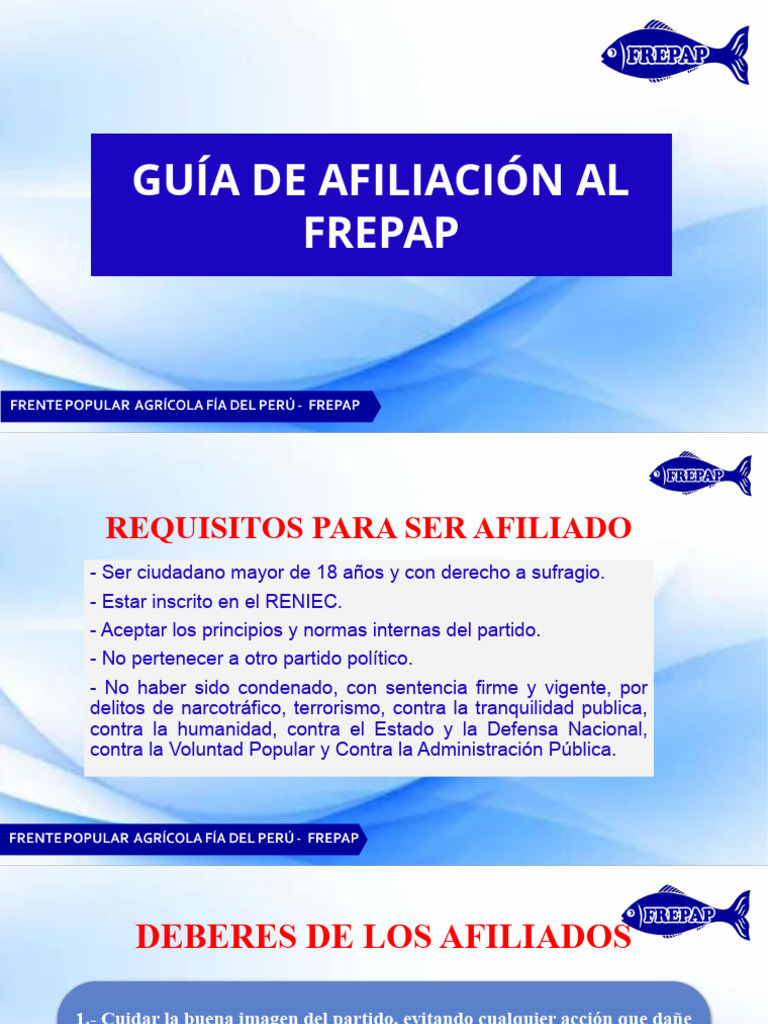 Guía de Afiliación Al Frepap - 2024 | PDF | Documento de identidad ...