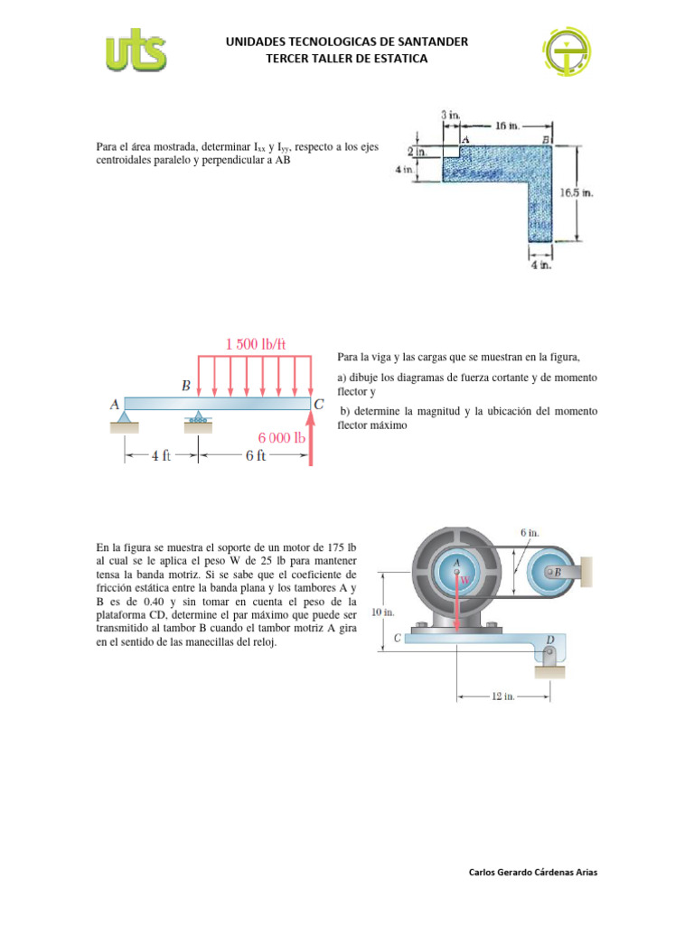 Taller 3 Estática | PDF
