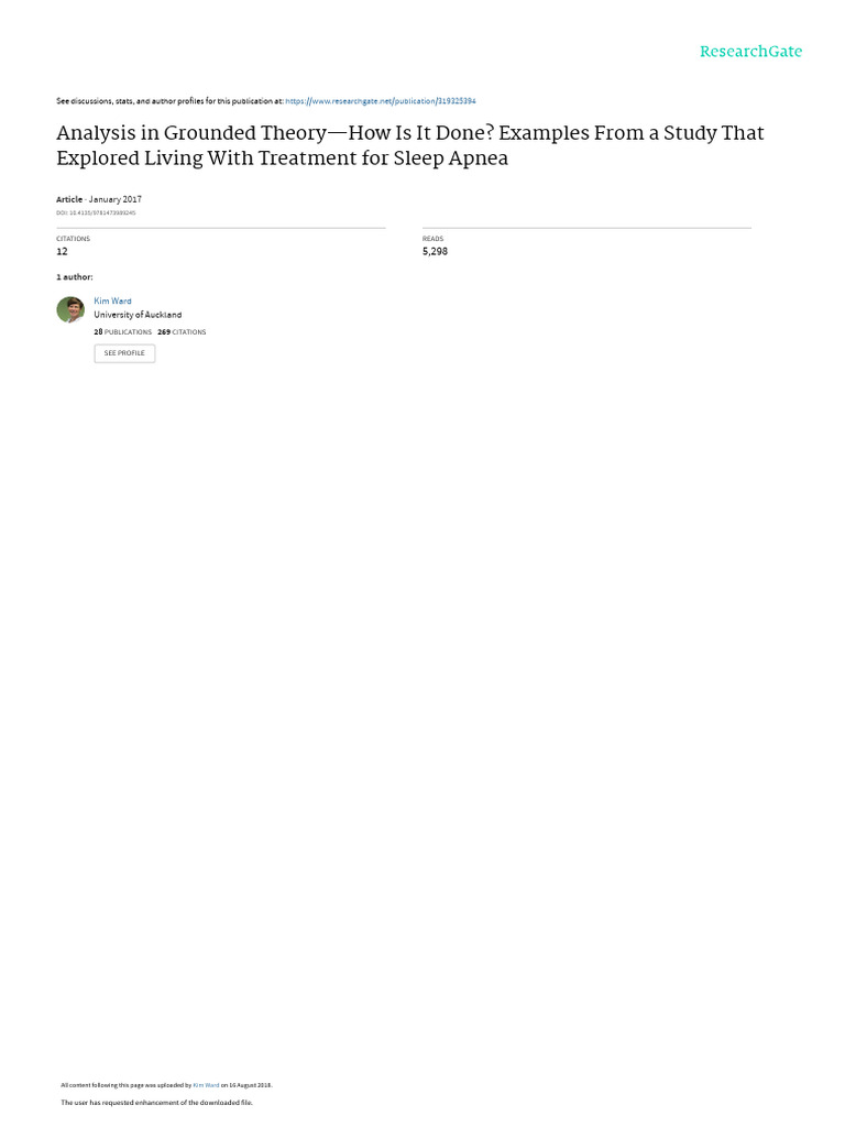 Analysis in Grounded Theory-How Is It Done Example | PDF | Reason ...
