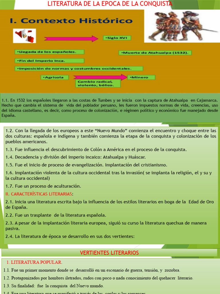 Literatura de La Epoca de La Conquista | PDF | Perú