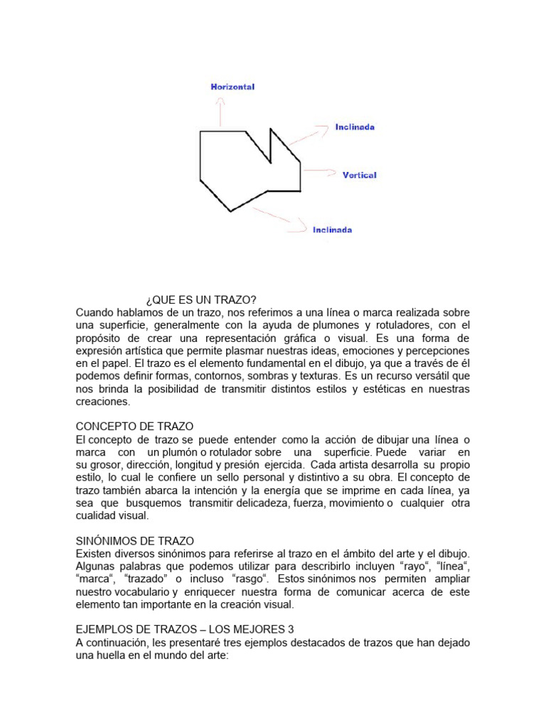 Que Es Un Trazo | PDF | Dibujo | Mano