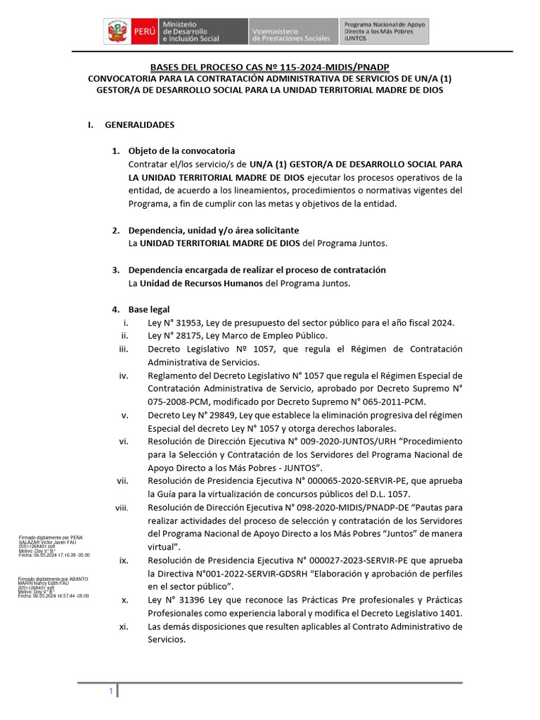 Bases Cas 115-2024 Gds Ut Mad (F) (F) (F) (F) | PDF | Educación más ...