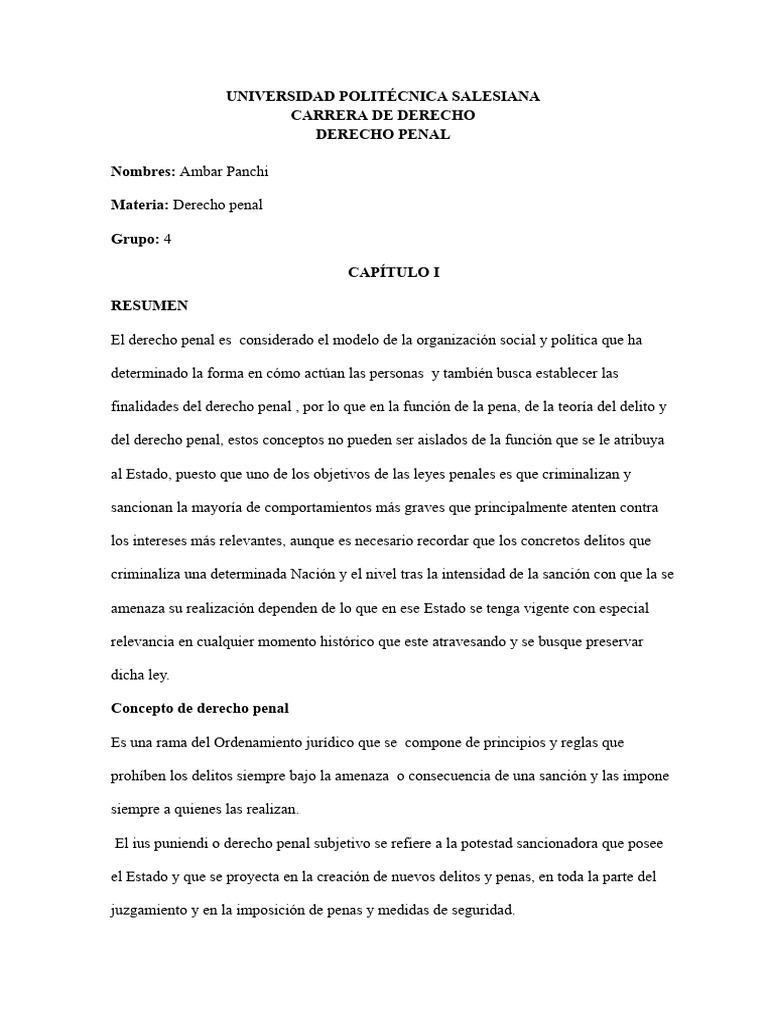 Principios Básicos Del Derecho Penal Y Principios Rectores Del Proceso