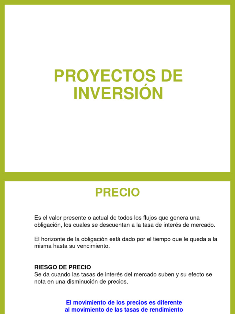Mediciones en Proyectos de Inversión | PDF | Tasas de interés | Interés