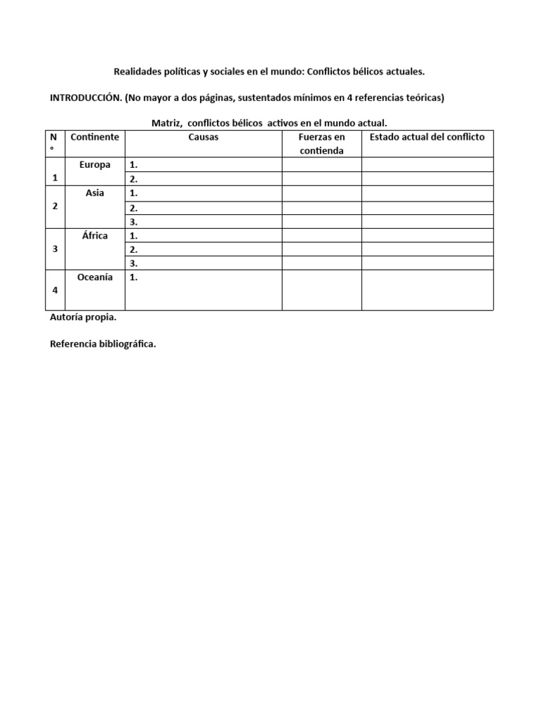 TALLER - sociALES11.Realidades Políticas y Sociales en El Mundo | PDF