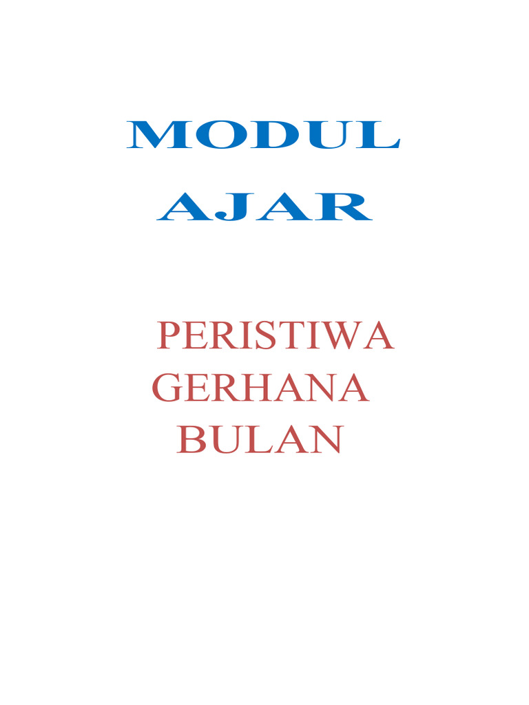 Modul Ajar Sistem Tata Surya Kelas 6 | PDF