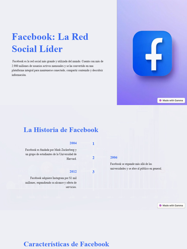 Facebook: La Red Social Líder Mundial | PDF | Facebook | Servicio de ...