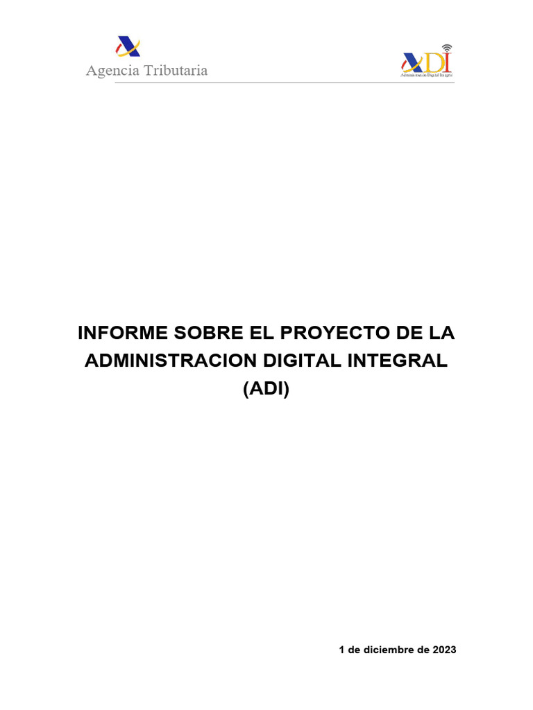 Informe Sobre El Proyecto ADI | PDF | aduana | Impuestos
