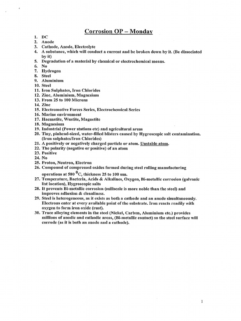 Revision Answers Part 1 | PDF