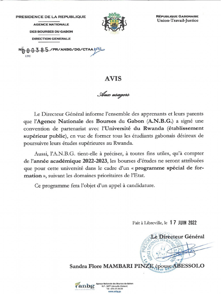 N000385 Avis Aux Usagers | PDF