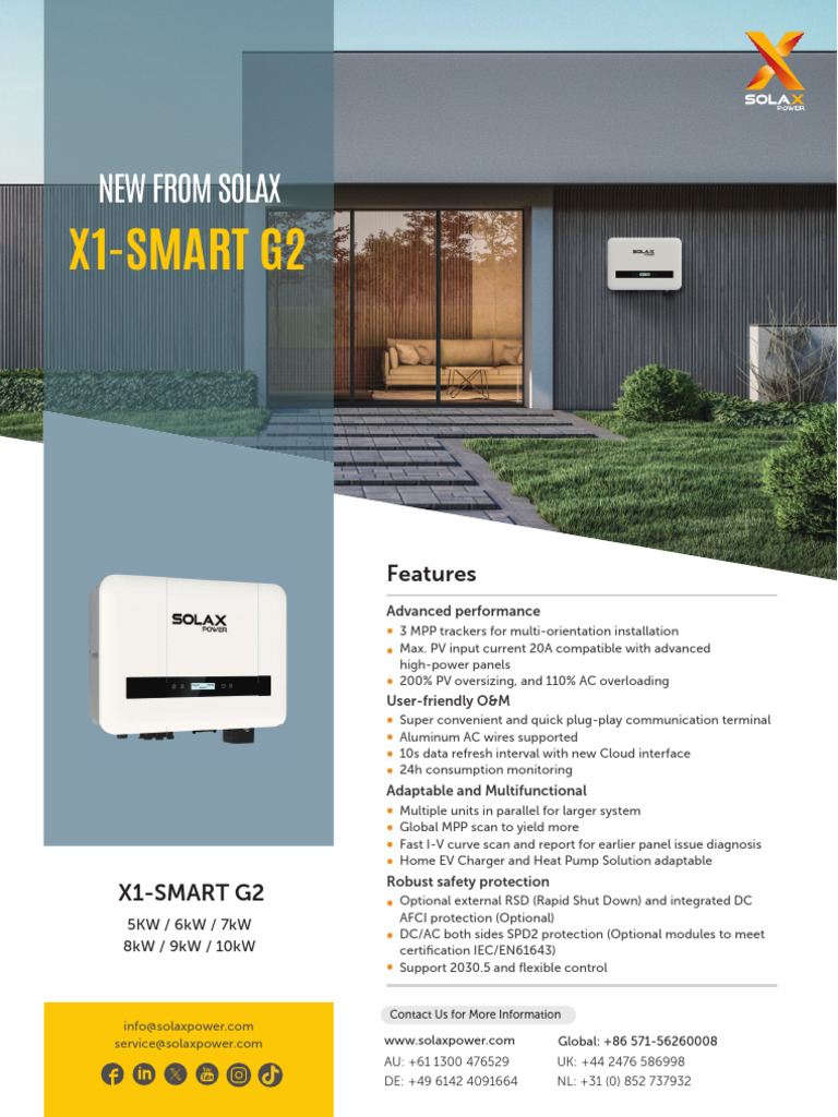 x1-smart-g2-datasheet-en (1) | PDF | Alternating Current | Power ...