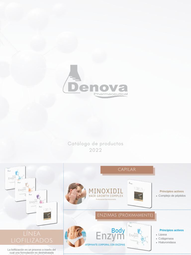 Catálogo de Productos Denova 2023 | PDF | Antioxidante | Piel